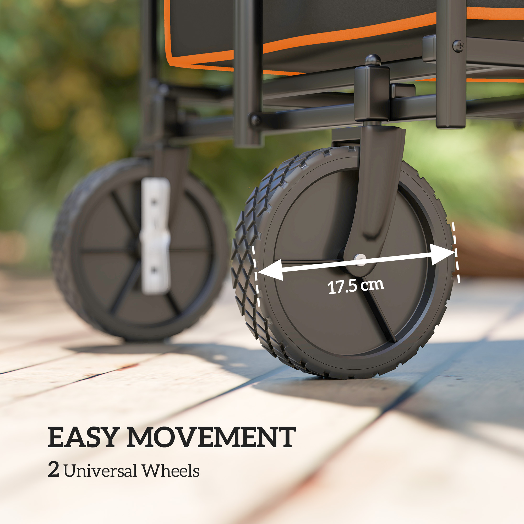 160L Festival Trolley on Wheels, Folding Camping Trolley Cart w ...