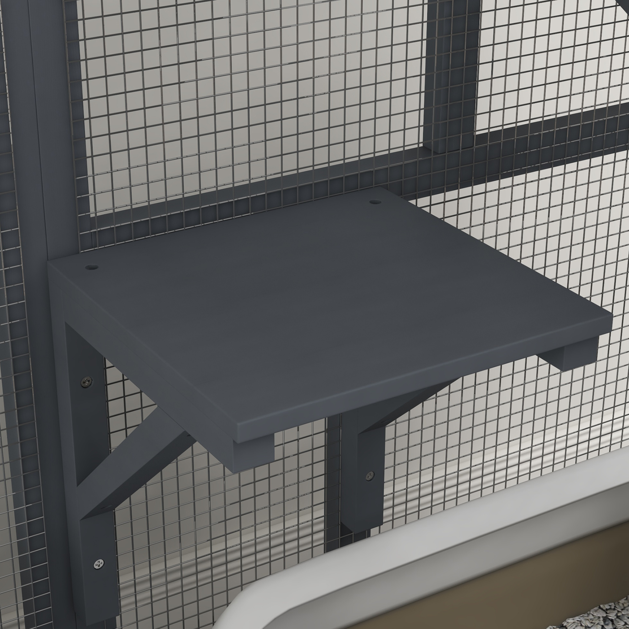 Cat House, Wooden Outdoor Catio Cat Enclosure on Wheels, Wooden Kitty ...