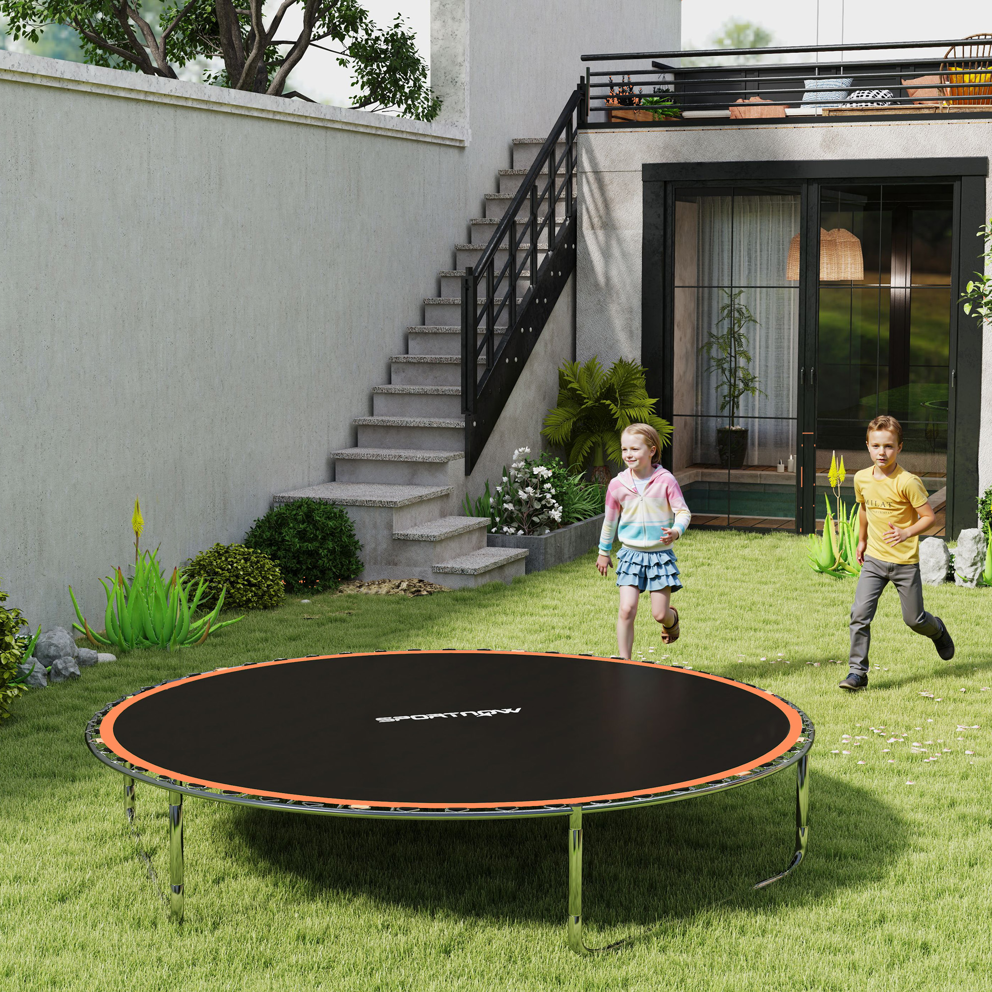 Trampoline Replacement Mat with Spring Pull Tool, 54 V-Hooks, for 10ft ...