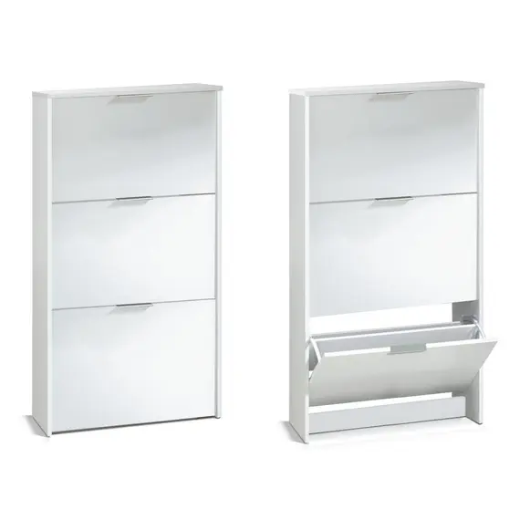 Arctic Shoe Cabinet 3 Doors White LC7877BO on Anglia Market