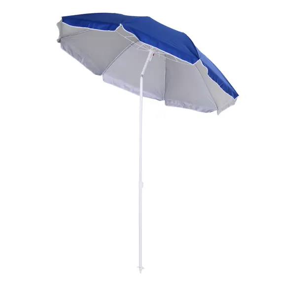 1.7m Beach Umbrella, Portable Parasol with Tilting Function, Carry Bag ...