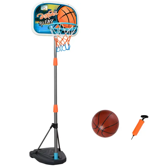 Kids Basketball Hoop and Stand Portable Basketball Stand Set w/ Ball ...